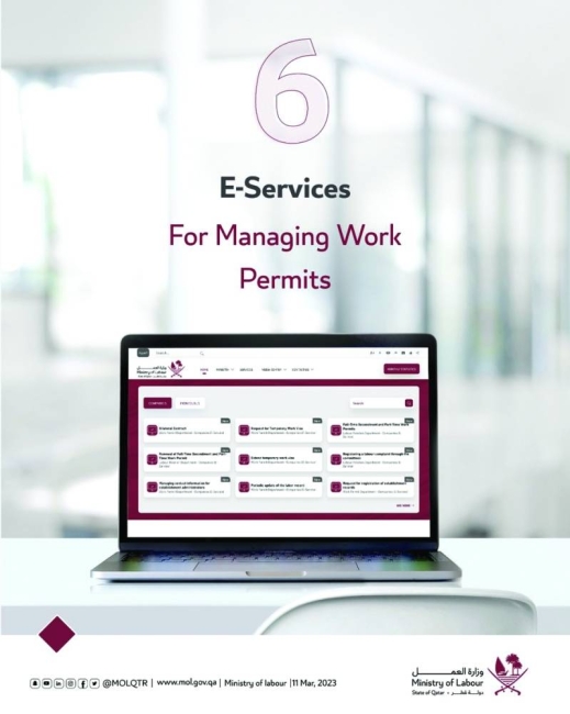 MoL launches e-service to process work permits - Gulf Times