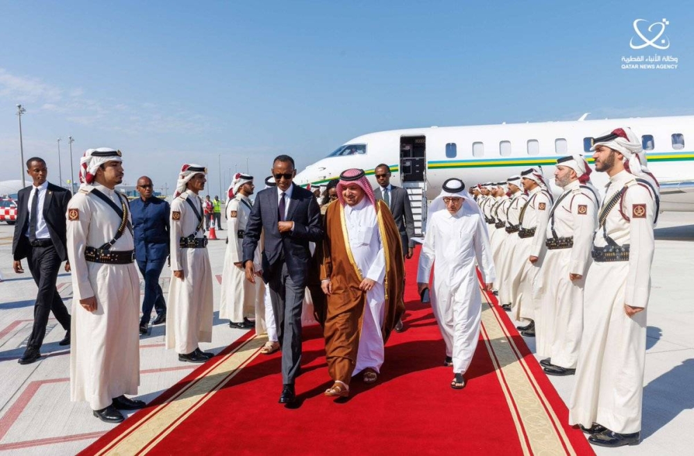 President of Rwanda arrives in Doha - Gulf Times