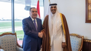 Amir meets Tajikistan president - Gulf Times