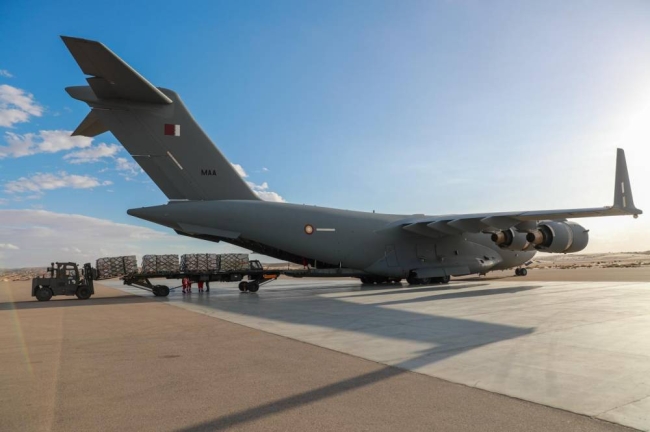 Qatari aircraft delivers aid, evacuates wounded Palestinians - Gulf Times