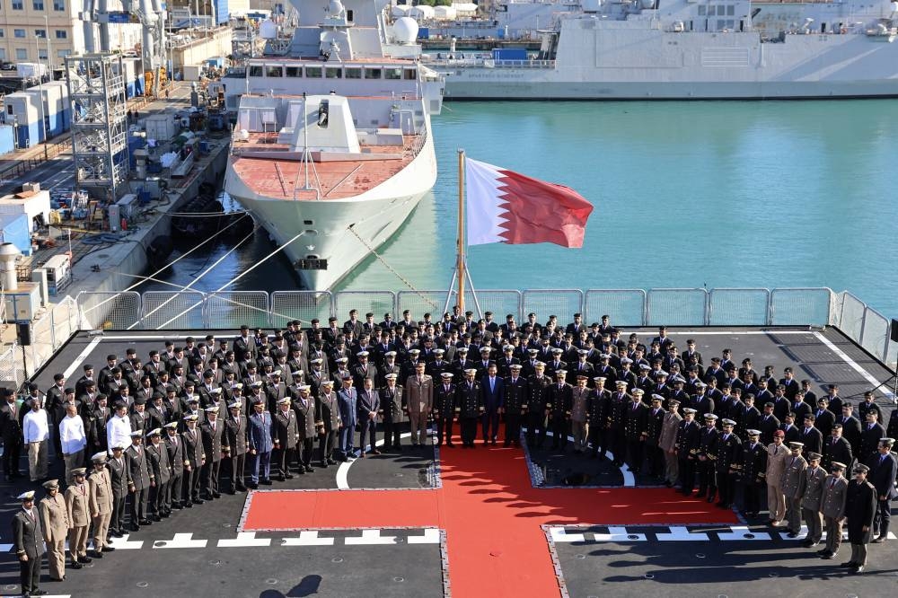 Qatar's flag raised on 'Al Fulk' strategic transport vessel - Gulf Times