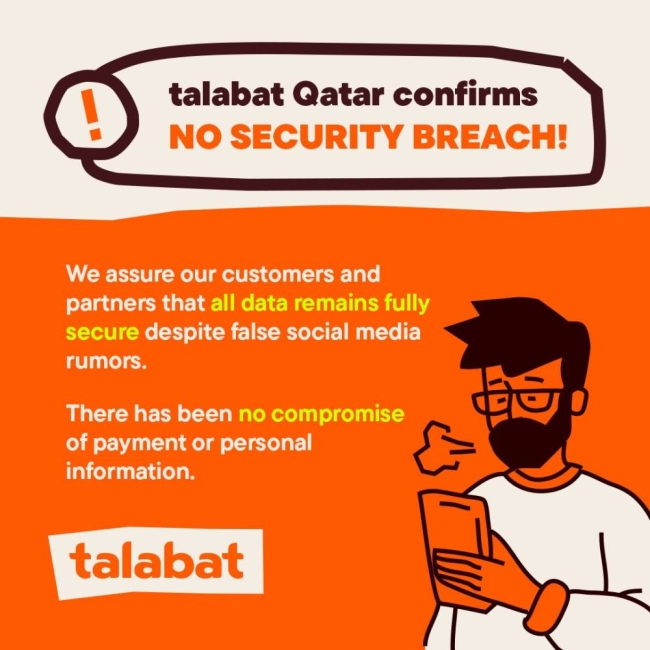 talabat Qatar Confirms No Security Breach and Ensures Customer ...