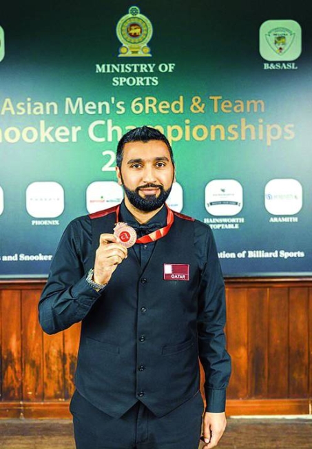 Qatar’s al-Obaidly wins bronze in 6-ball singles at Asian Snooker ...