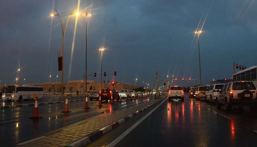 Early morning rain in Doha. PICTURES: Shaji Kayamkulam - Gulf Times