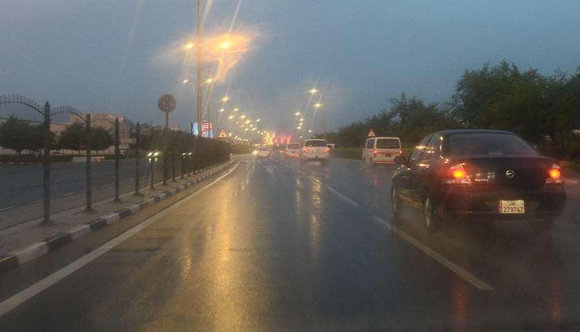 Early morning rain in Doha. PICTURES: Shaji Kayamkulam - Gulf Times