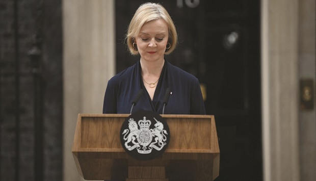 Lizz Truss resigns after six weeks as UK premier - Gulf Times