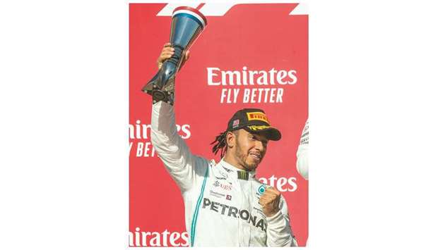Hamilton and family celebrate FI crown in New York - Gulf Times