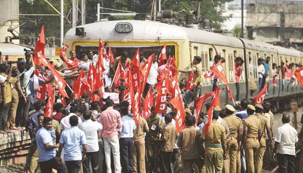 Kerala hit badly on second day of strike - Gulf Times