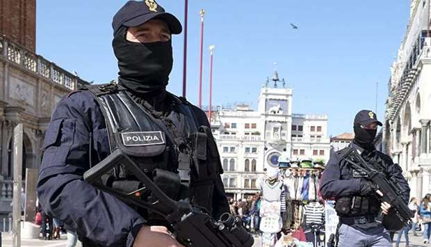 Italy says still hunting 30 'terrorists' abroad - Gulf Times