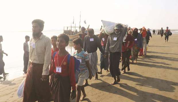 Nearly 200 Rohingya held at sea sent to Rakhine camps - Gulf Times