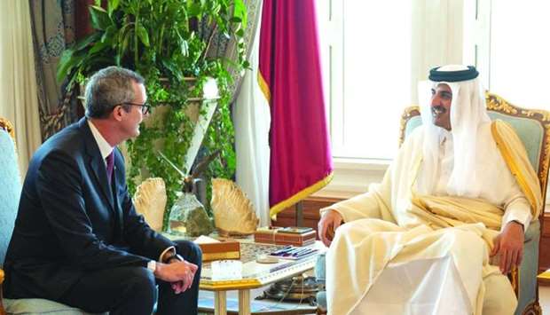 Amir receives credentials of three ambassadors - Gulf Times