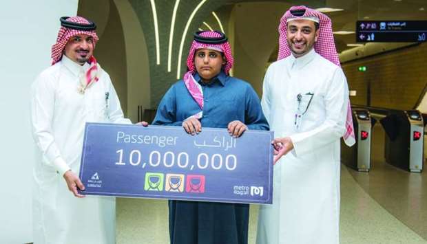 Qatar Rail welcomed the 10 millionth passenger of Doha Metro - Gulf Times