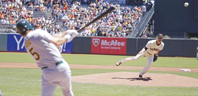 Athletics beat Giants to win Bay Bridge series - Gulf Times