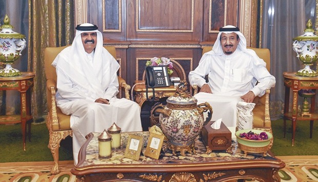 Father Emir meets King Salman - Gulf Times