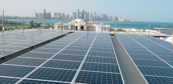 Solar panels installed at Msheireb project - Gulf Times