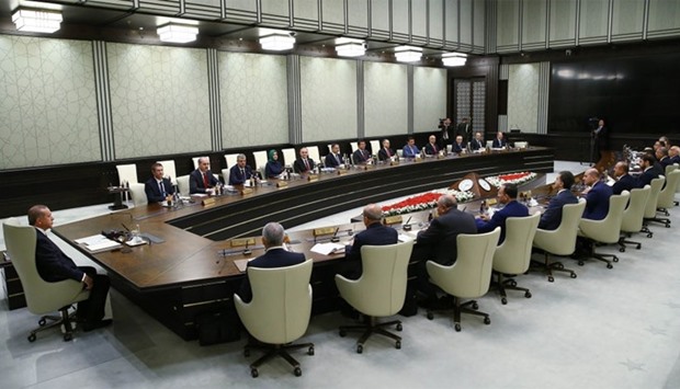 Erdogan chairs symbolic first meeting of Turkey cabinet - Gulf Times