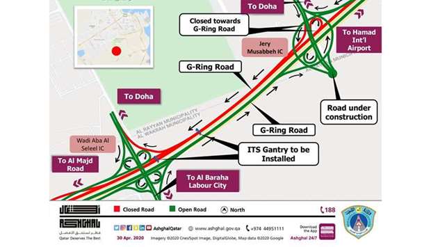 Temporary closure on G-Ring Road - Gulf Times