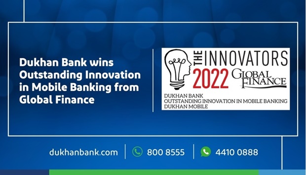 Dukhan Bank wins 'Outstanding Innovation in Mobile Banking' from Global ...