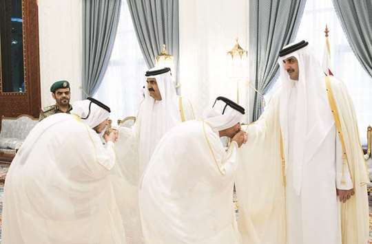 Emir, Father Emir perform Eid prayer, receive well-wishers - Gulf Times