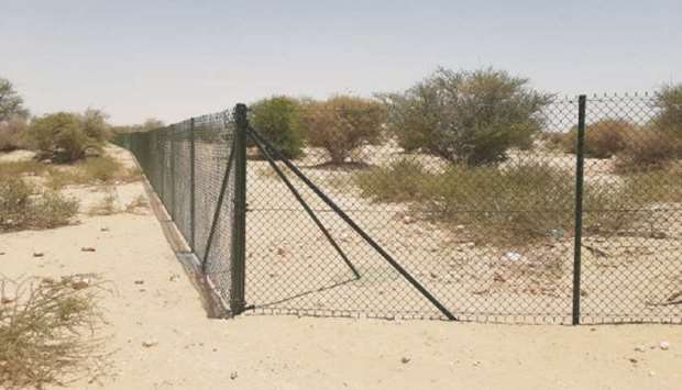 Green area fenced off - Gulf Times