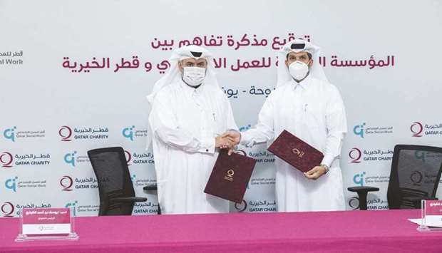 Qatar Foundation for Social Work, Qatar Charity sign MoU - Gulf Times