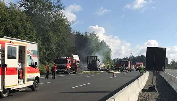 Germany bus accident leaves up to 18 feared dead - Gulf Times