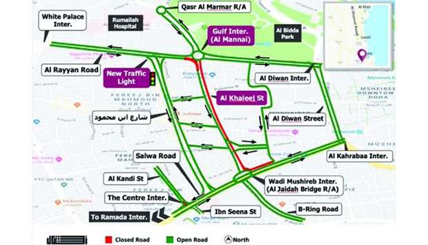 Al Khaleej Street’s northbound lanes to remain partially closed for ...