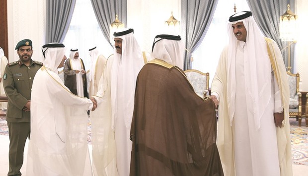 Emir, Father Emir receive well-wishers - Gulf Times