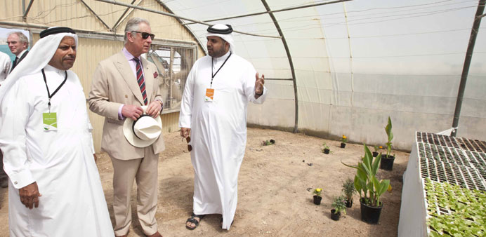 Food, water issues dominate royal visit to Al Safwa farm - Gulf Times