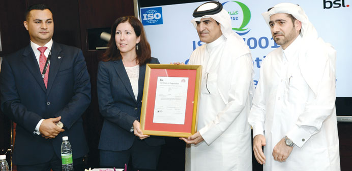 Qafac gets ISO 27001 certification - Gulf Times